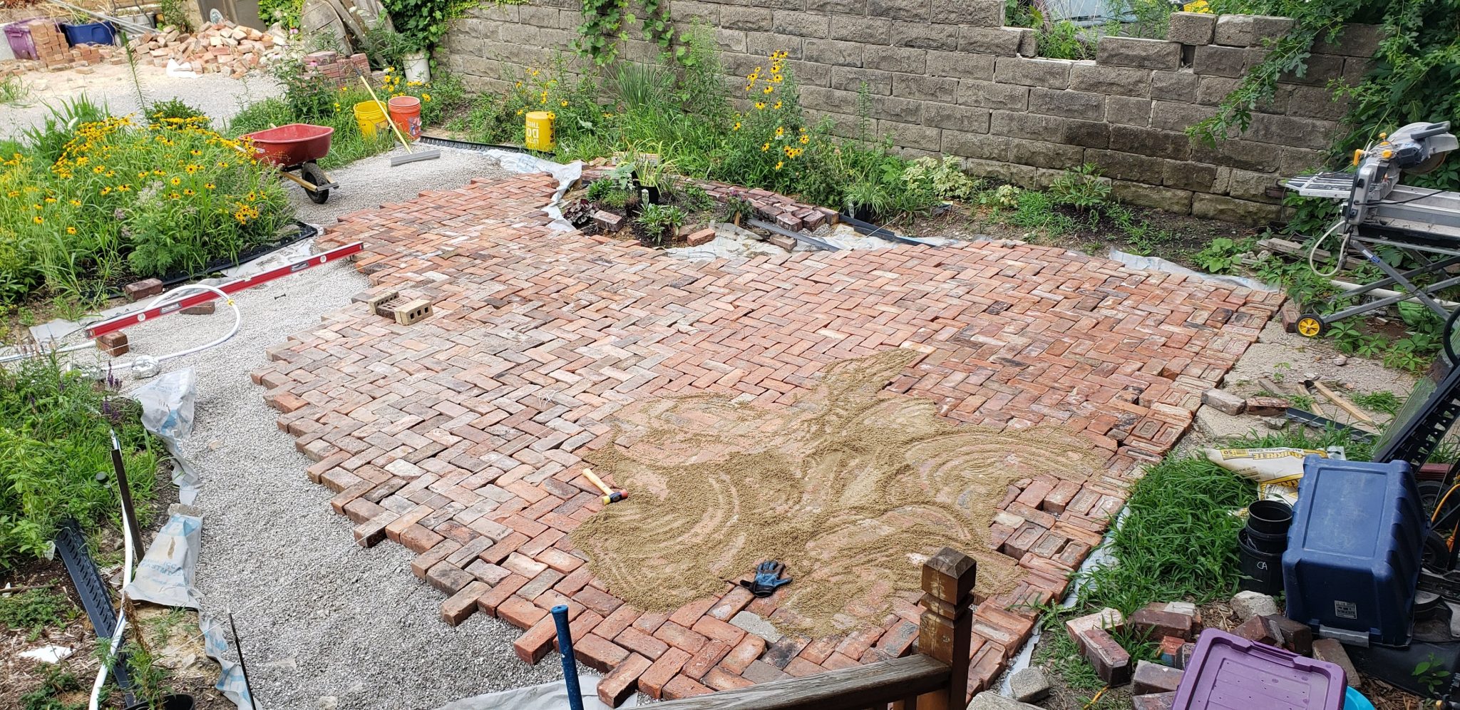 Pervious Paving Patio, One Year On - The Handbuilt City
